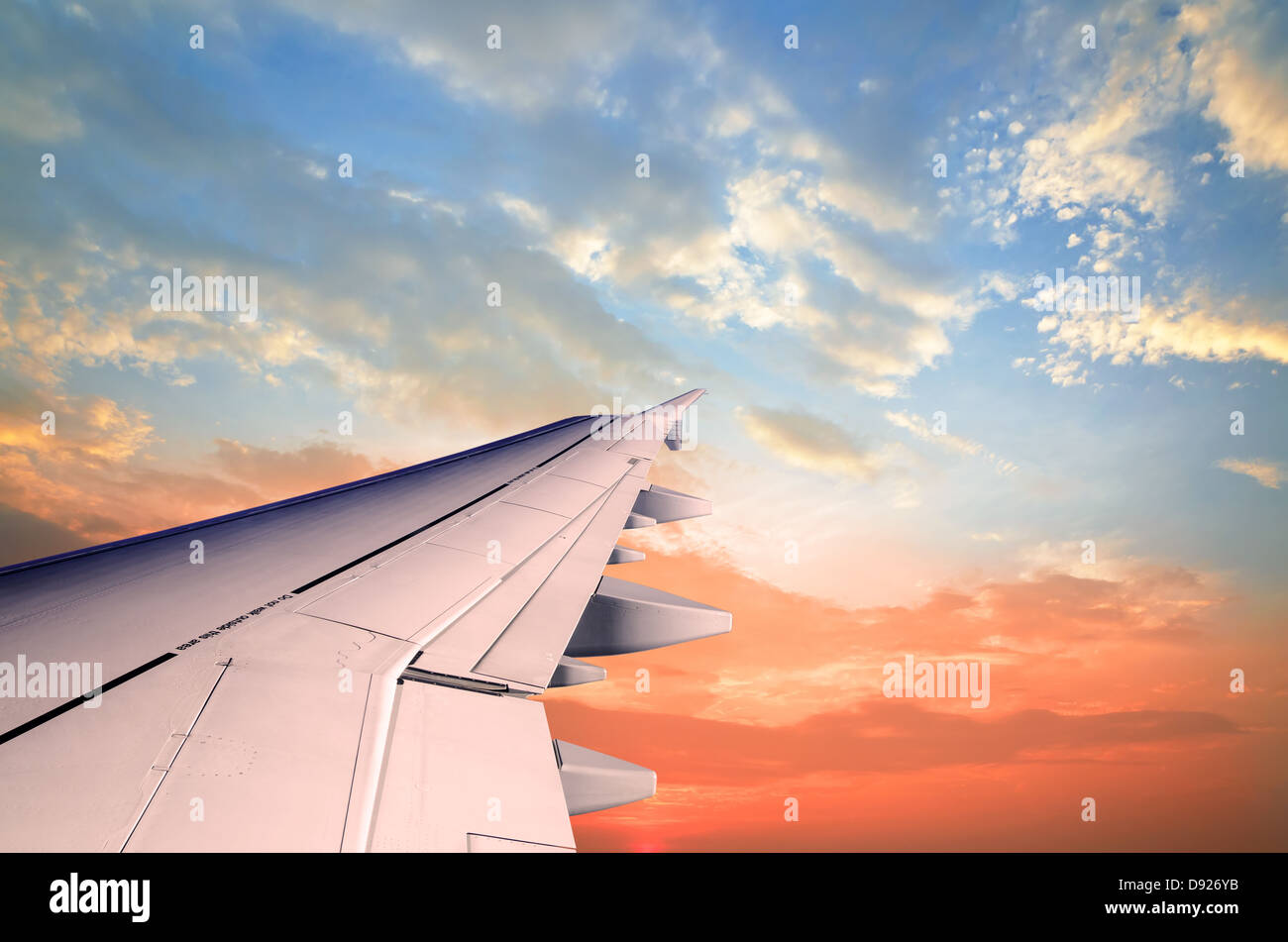 Look out of the airplane window, wing Stock Photo - Alamy
