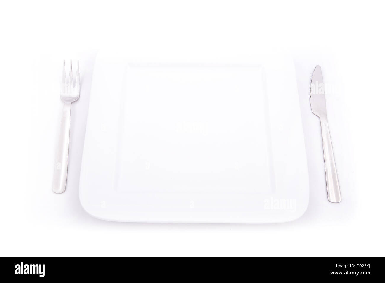A blank plate isolated on white Stock Photo - Alamy