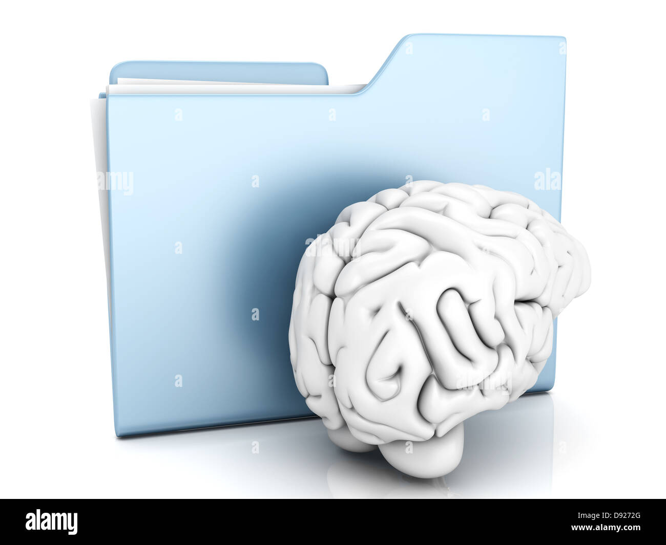 Knowledge folder icon brain hi-res stock photography and images - Alamy