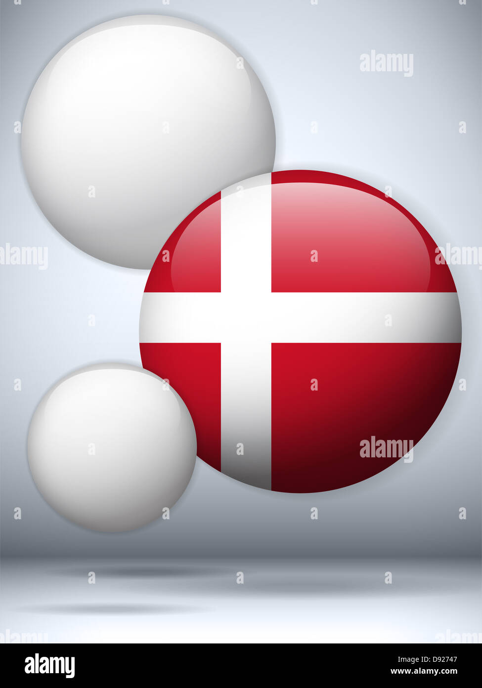Vector - Denmark Flag Glossy Button Stock Photo - Alamy