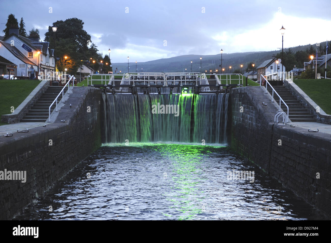 Lock, Fort Augustus, Loch Ness, Highlands, Scotland, Great Britain ...