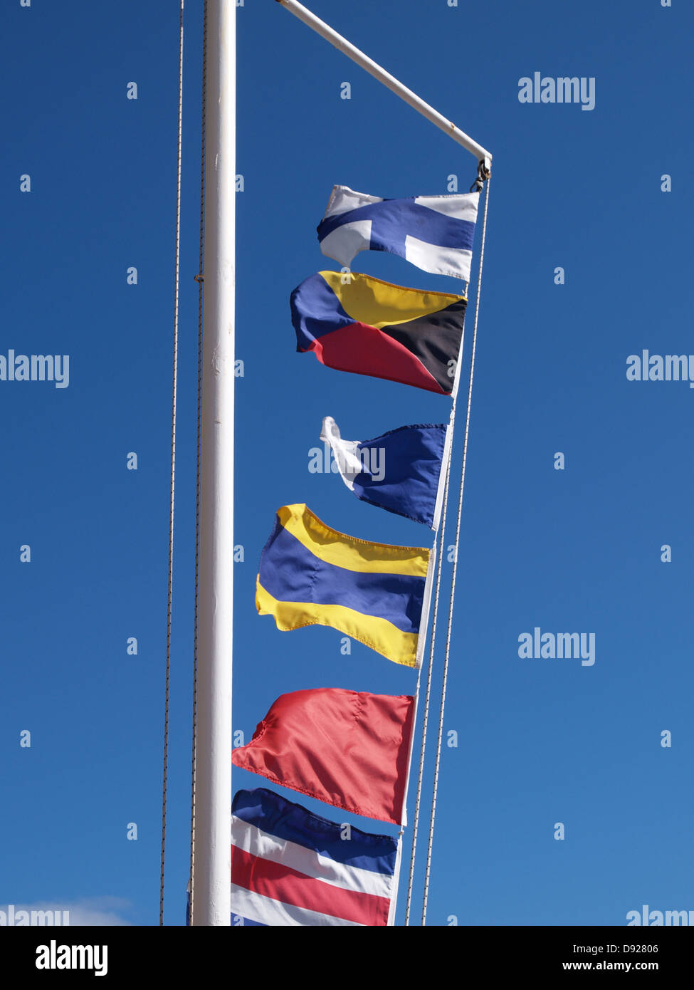 Three Flags On A Pole Stock Image Image Of Triangle