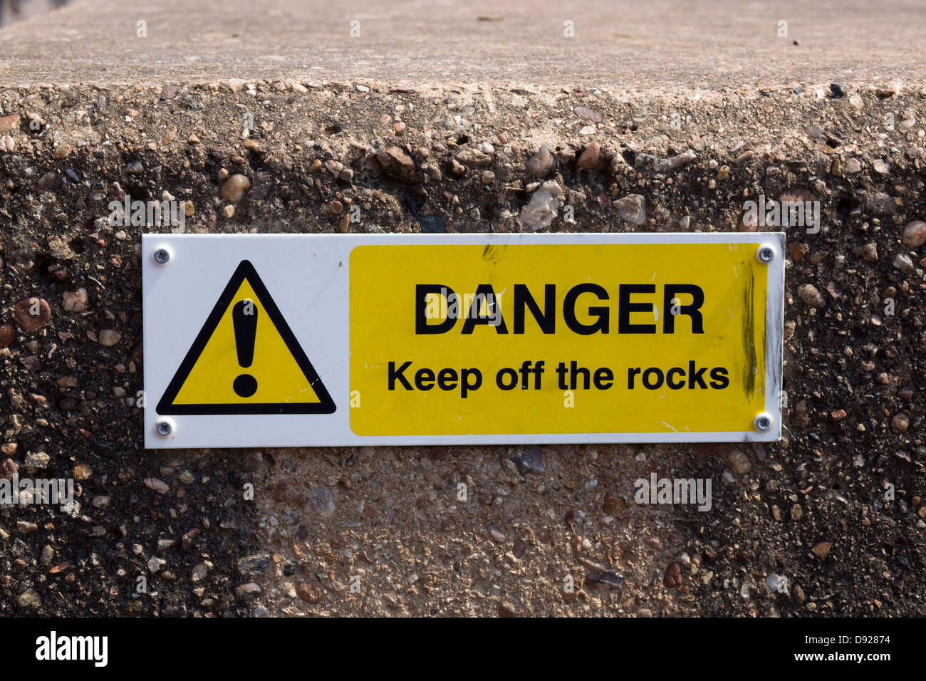 Danger keep off rocks hi-res stock photography and images - Alamy