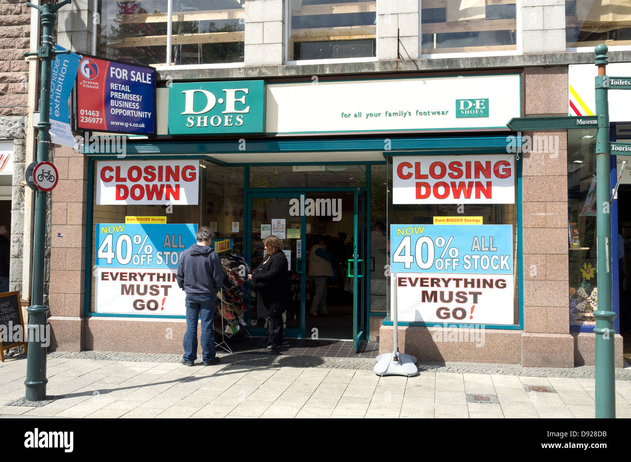 Shop Closing down sale Fort William main street Highlands Scotland UK ...