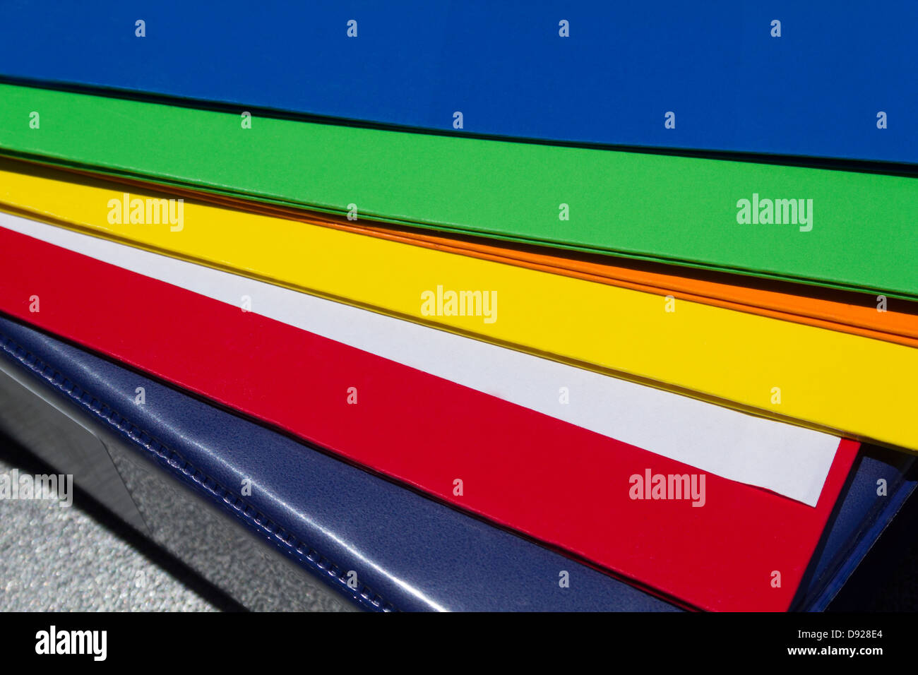 Colorful fanned folders hi-res stock photography and images - Alamy