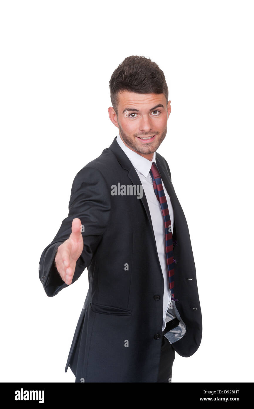 Handsome welcoming man smiling isolated hi-res stock photography and ...