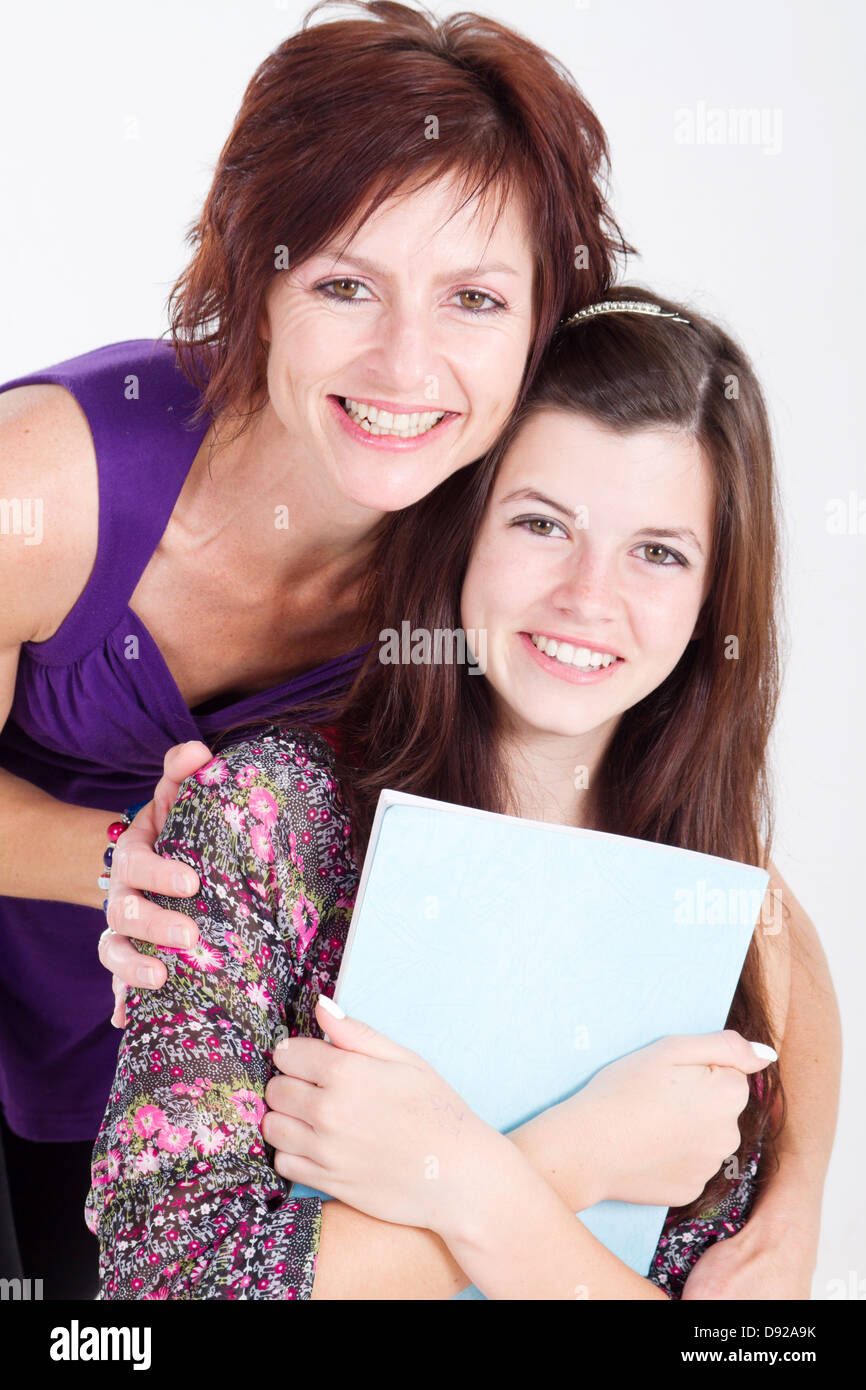 happy middle aged mother and teen daughter Stock Photo - Alamy