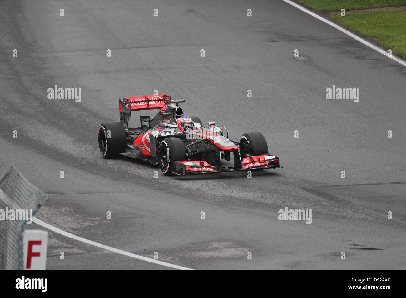 Jenson Button Formula 1 racing in Montreal Canada Stock Photo - Alamy