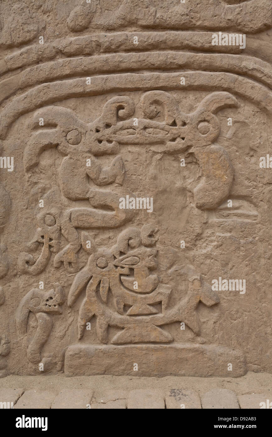 Huaca Arco Iris, Huaca El Dragon, Chan Chan, Trujillo, Peru Stock Photo ...