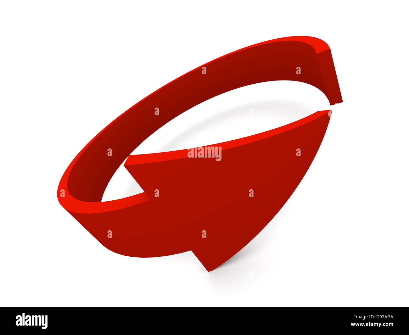 3D rendered Illustration. An arrow symbolizing an repeating process ...