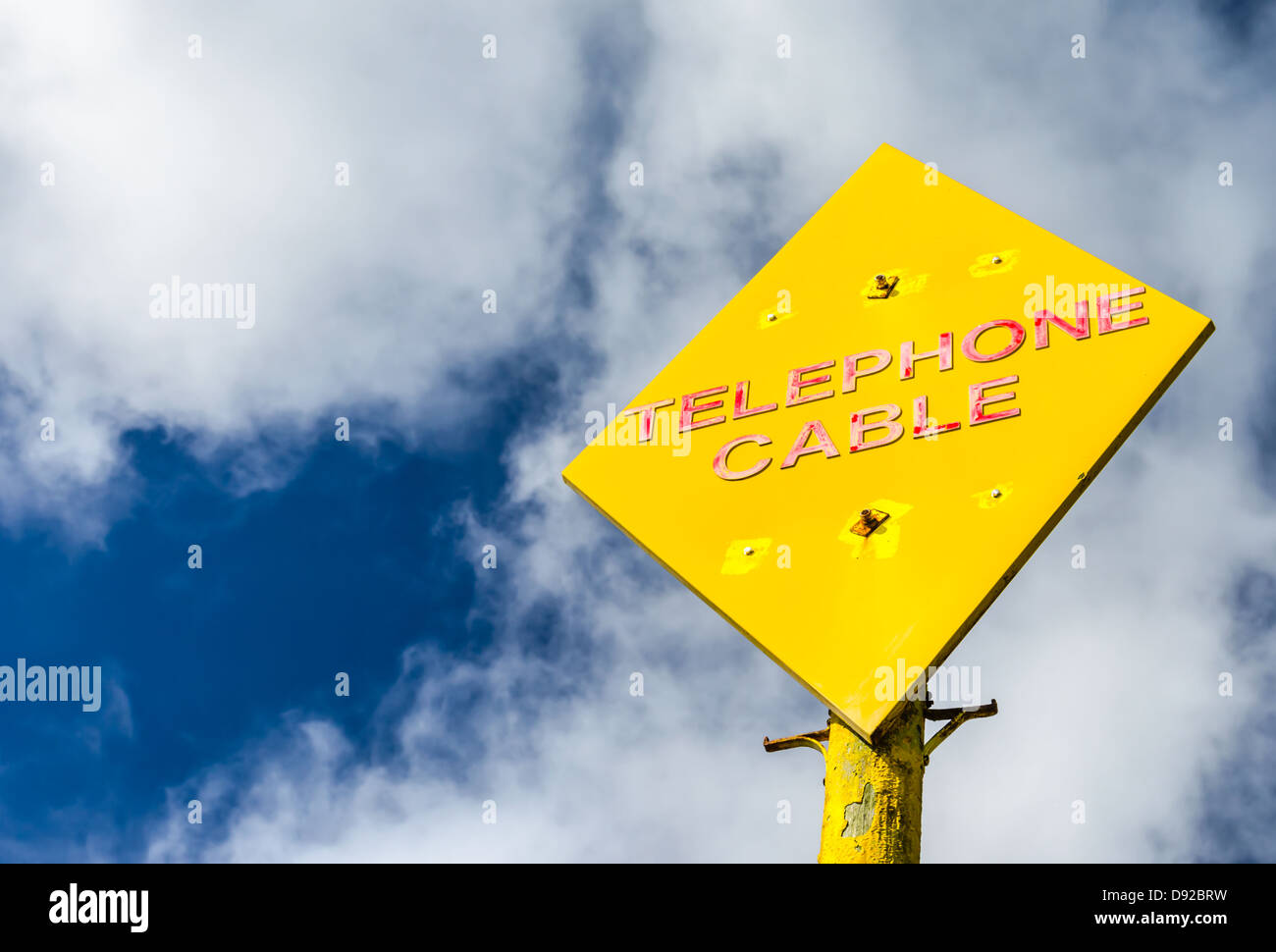 Cable telephone sign hi-res stock photography and images - Alamy