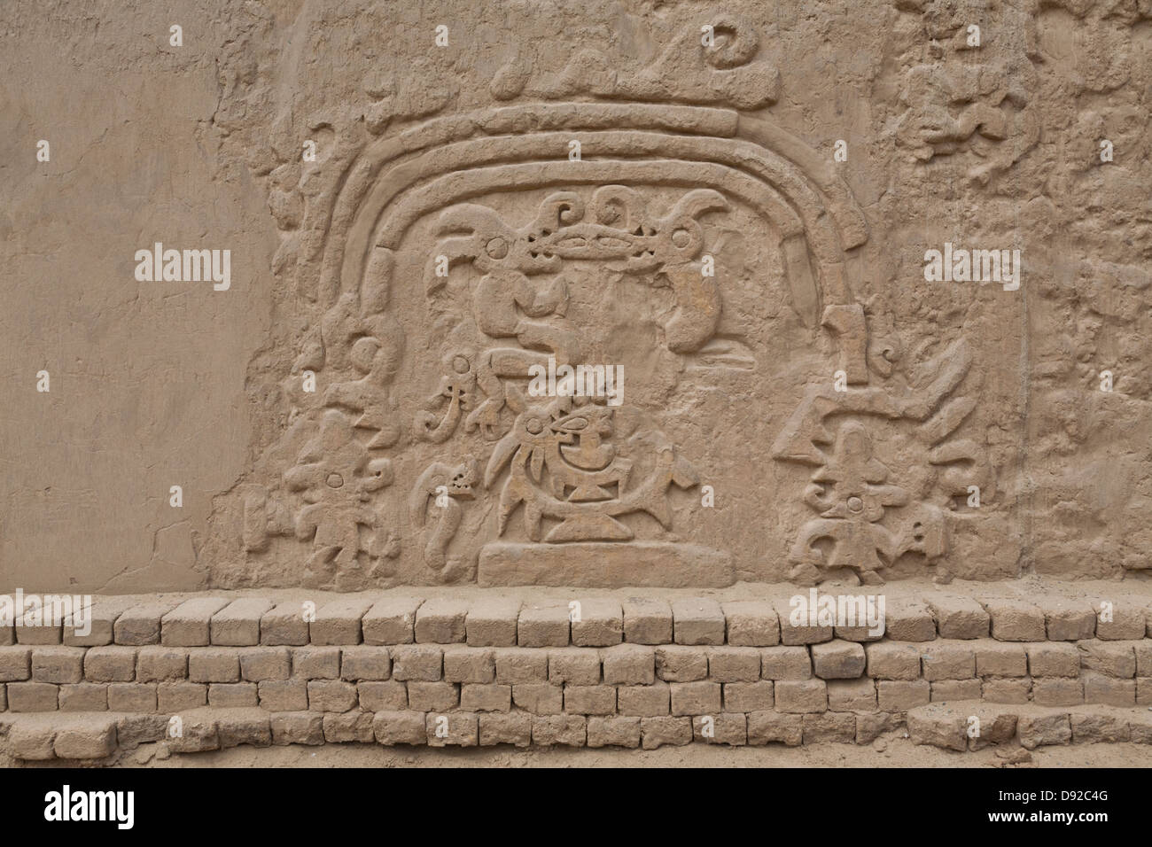 Huaca Arco Iris, Huaca El Dragon, Chan Chan, Trujillo, Peru Stock Photo ...