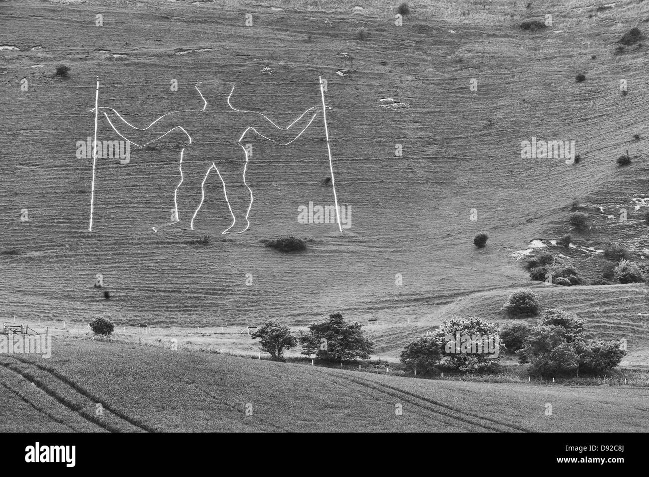 The long man of wilmington hill figure hi-res stock photography and ...