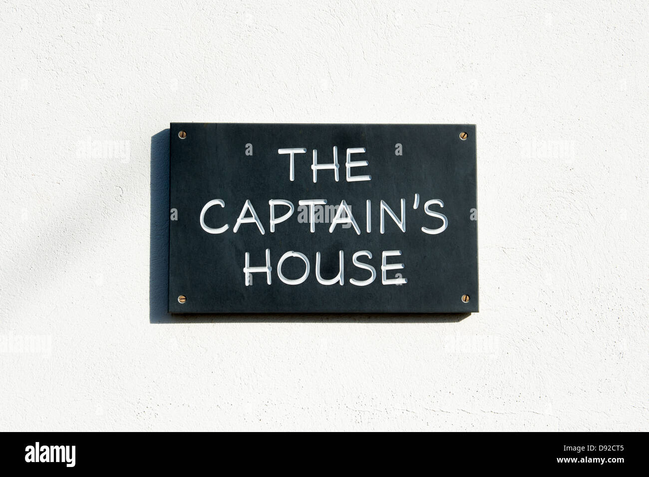 The Captains house sign. Hope Cove, Devon, England Stock Photo - Alamy