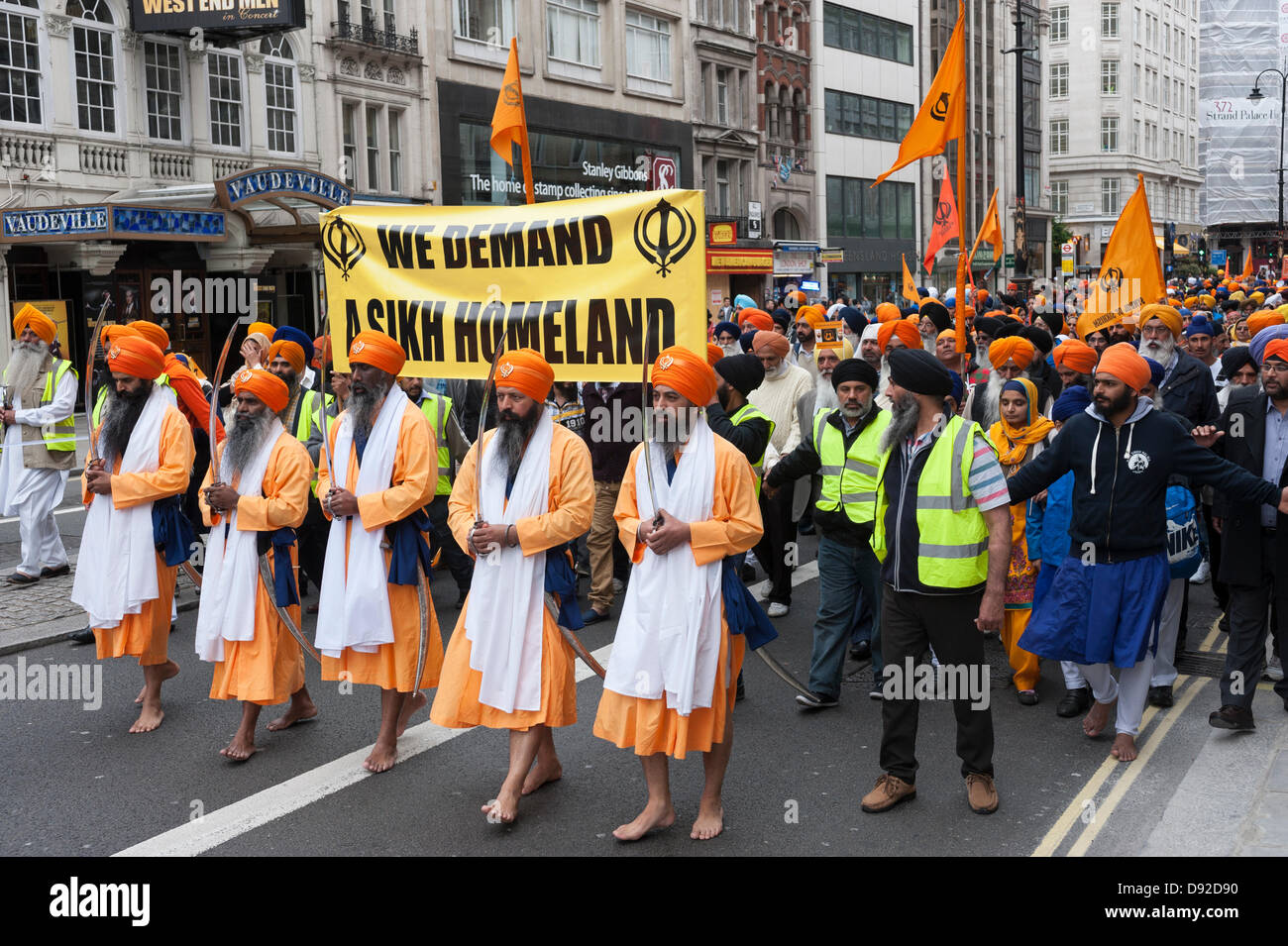 London, UK, 9th June, 2013. Tens of thousands of Sikhs attended a rally ...