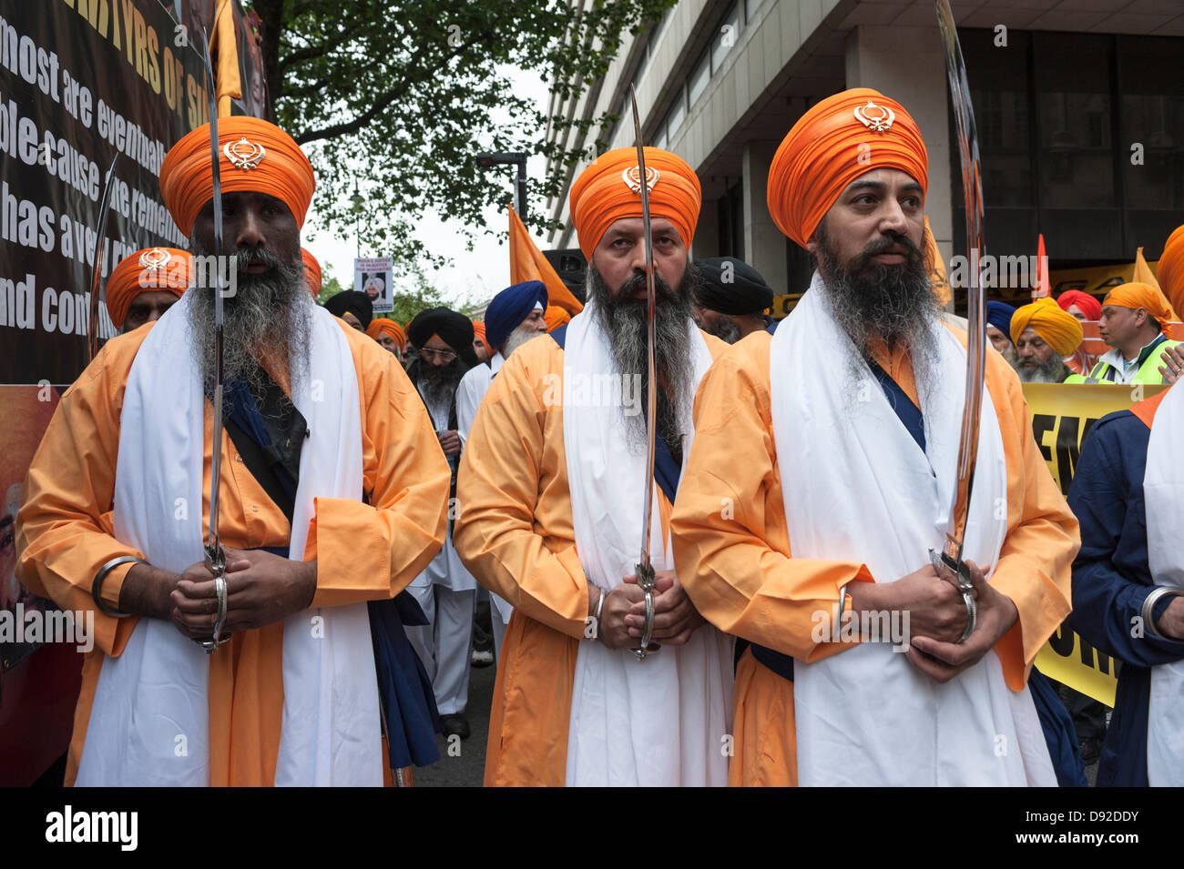 London, UK, 9th June, 2013. Tens of thousands of Sikhs attended a rally ...