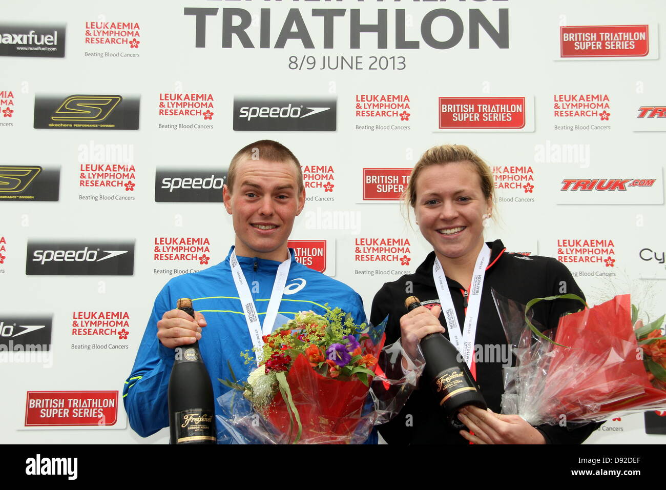 Oxford, UK. 9th June, 2013. Tom Bishop wins the male elite at Blenheim ...