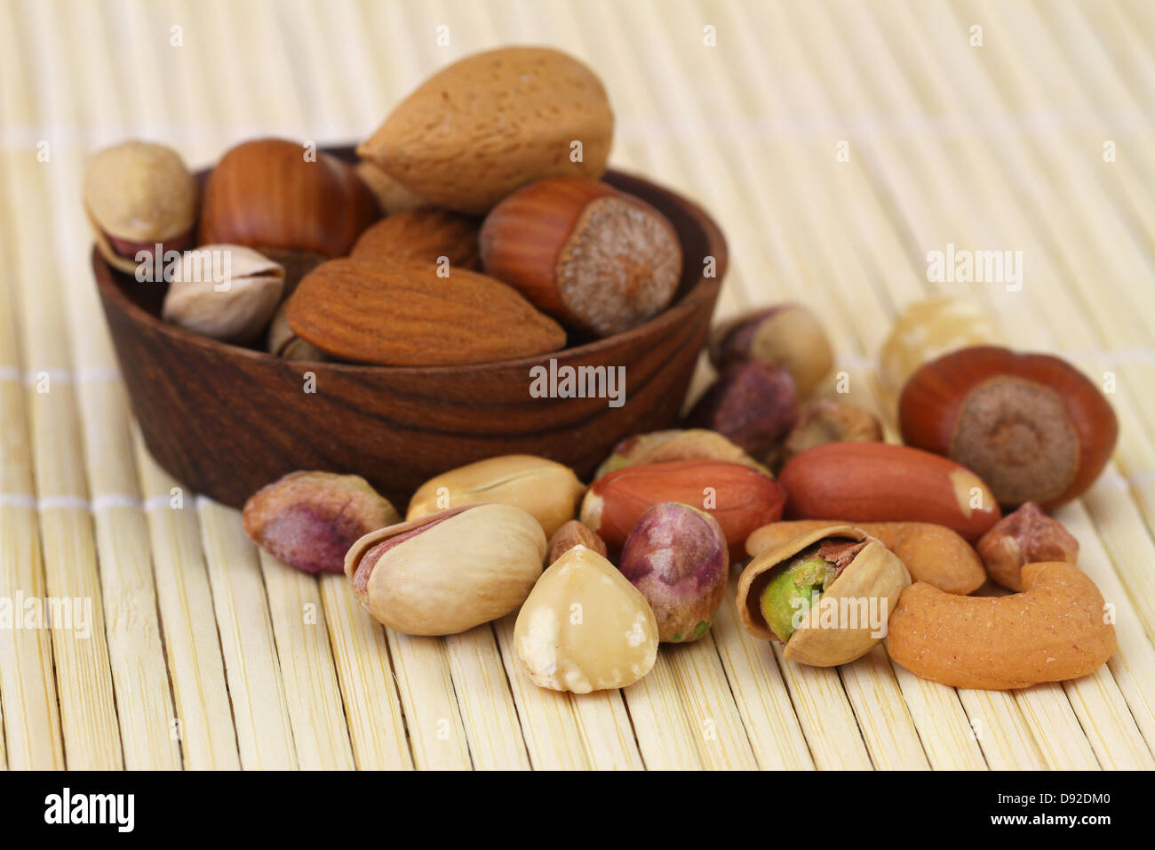Mixed nuts and almonds, close up Stock Photo - Alamy