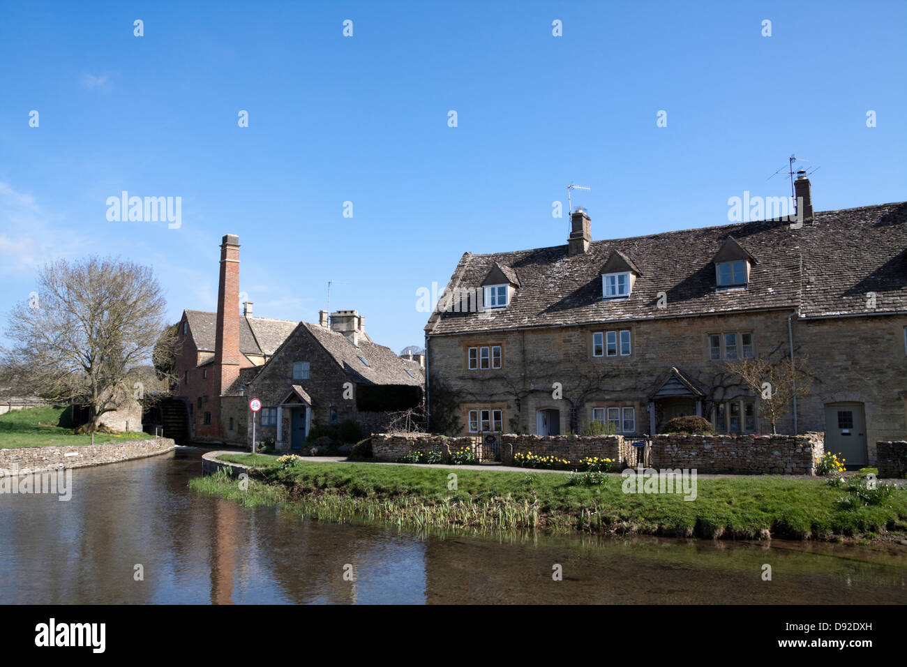 Mill with Water Wheel Lower Slaughter Glocestershire Stock Photo - Alamy