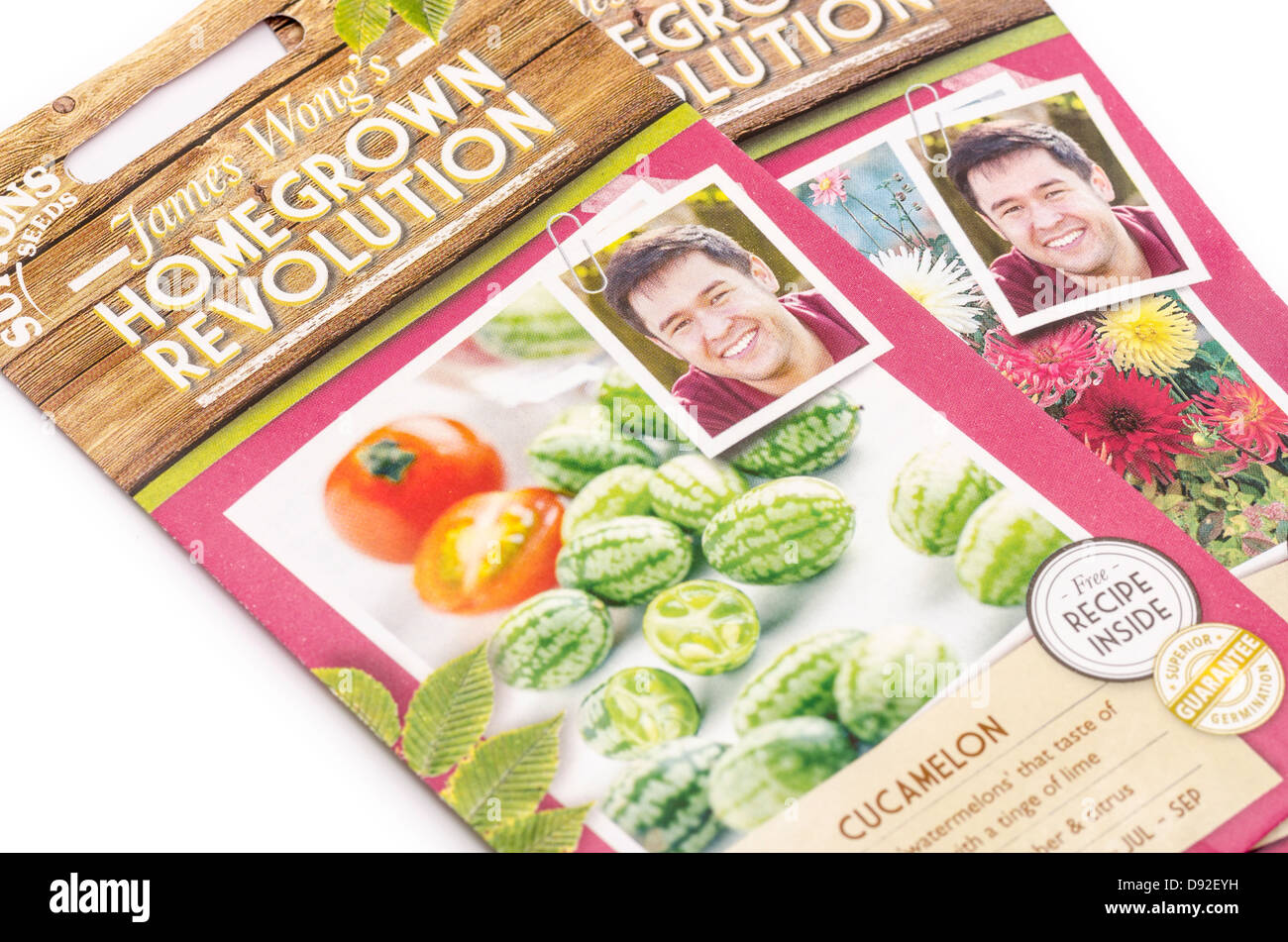 Suttons seeds packets Dahlia Yams cucamelon James Wong's Homegrown ...
