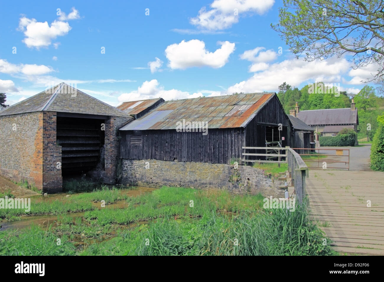 Philiphaugh Water Mill & Water Wheel, Nr Selkirk, Borders, Scotland, UK ...