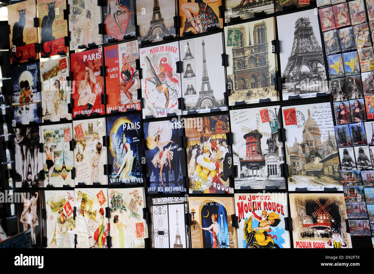 French postcards Paris France Stock Photo - Alamy