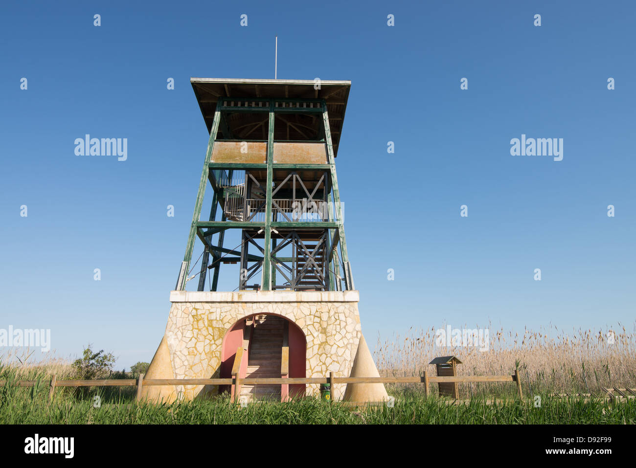 Wildlife observation tower inside a natural park Stock Photo - Alamy