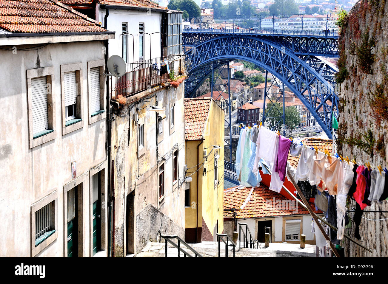 street scene old city Porto Portugal Stock Photo - Alamy