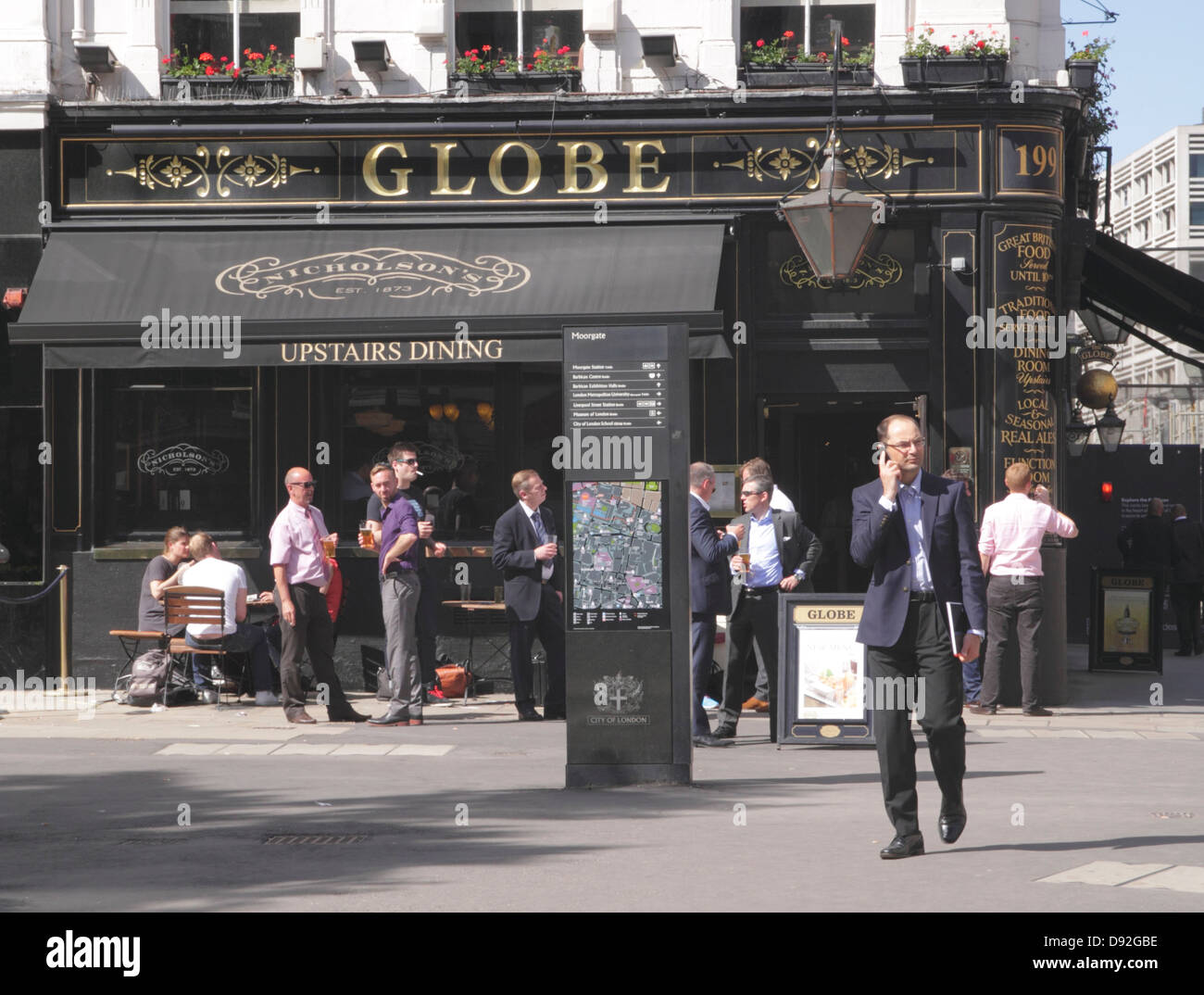 The Globe Pub Moorgate London Stock Photo - Alamy