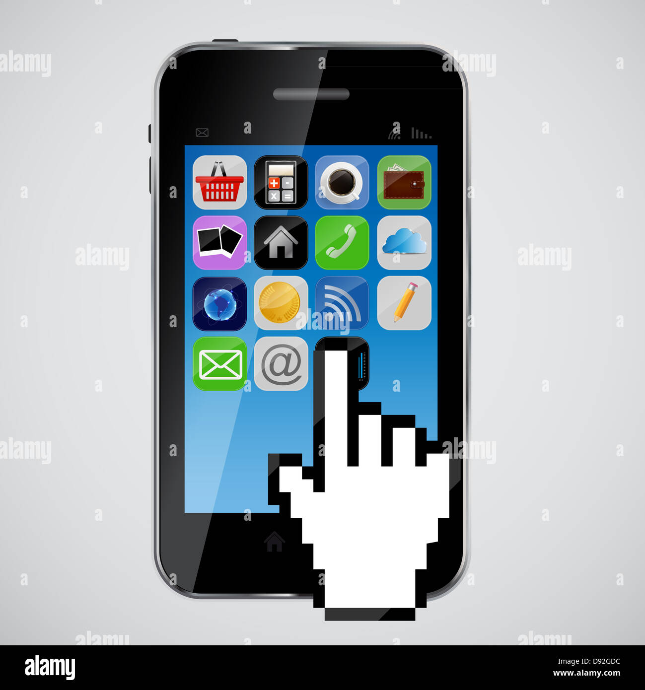 mobile phone vector illustration Stock Photo - Alamy