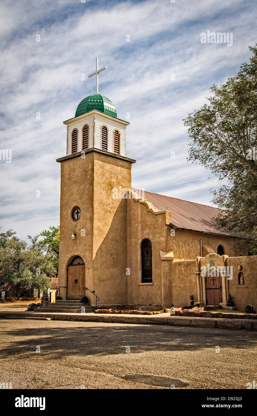 St Joseph Parish Church, 1st Street, Cerrillos, New Mexico Stock Photo ...