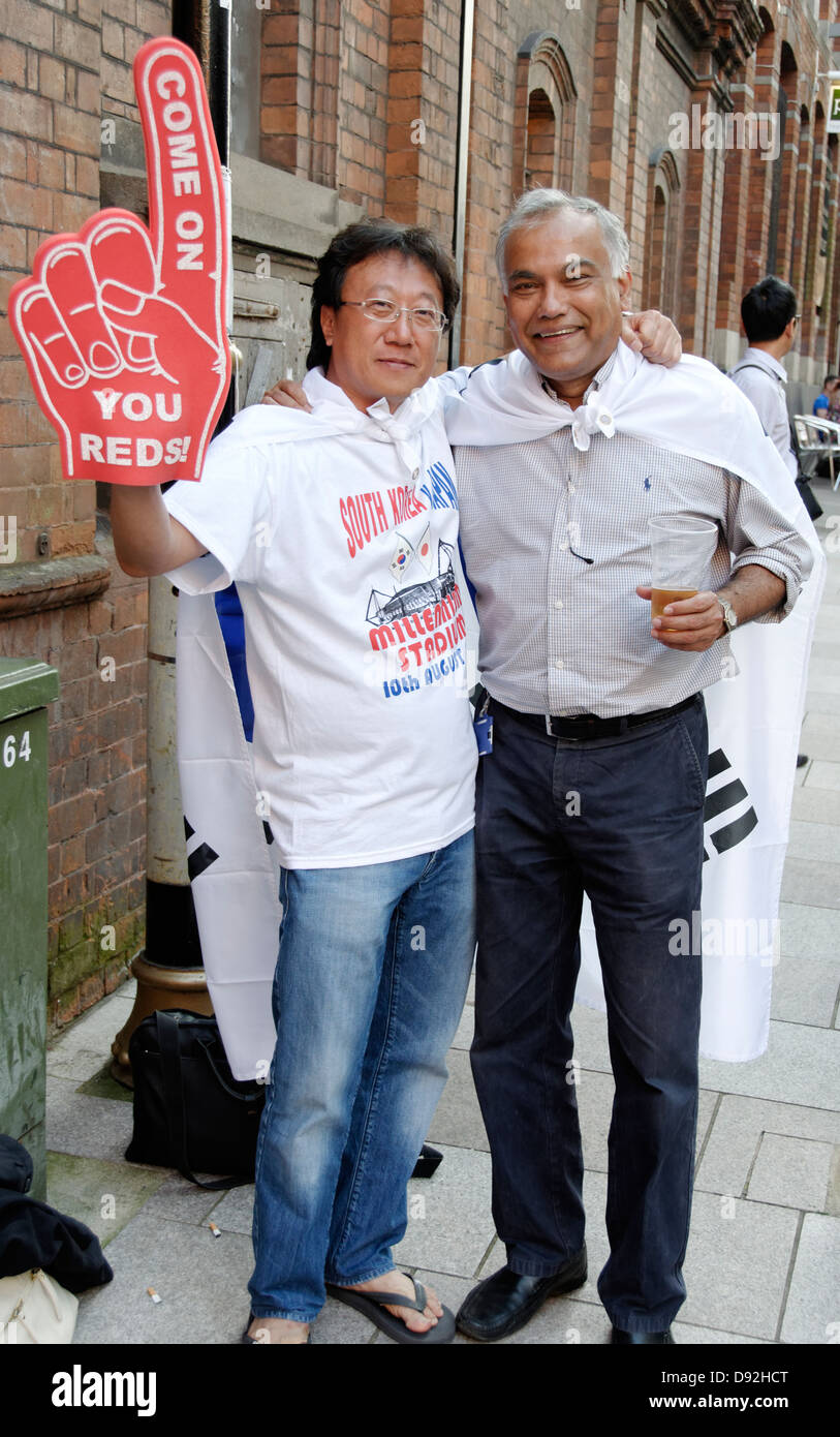 Football supporters in Cardiff Stock Photo - Alamy