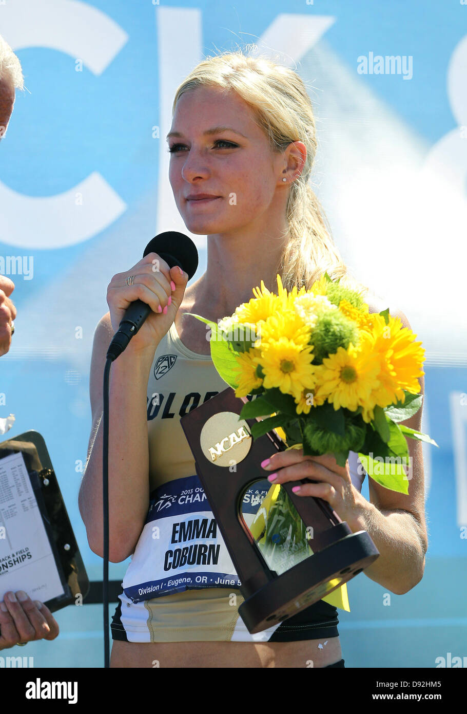 June 8, 2013 - Eugene, OR, USA - June 8, 2013: Emma Coburn of Colorado ...
