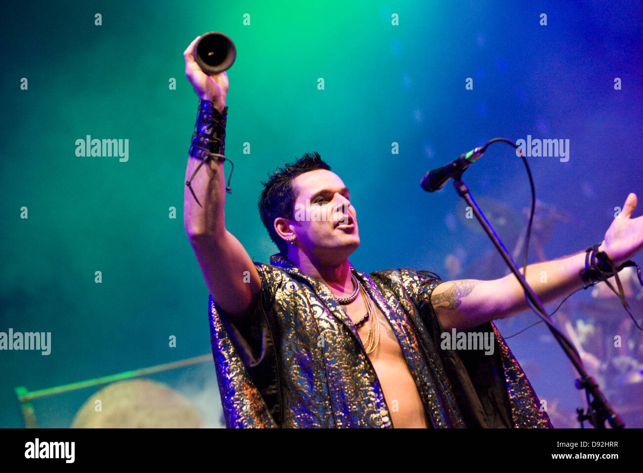 Neo-Medieval rock band called Corvus Corax from Germany performing at ...