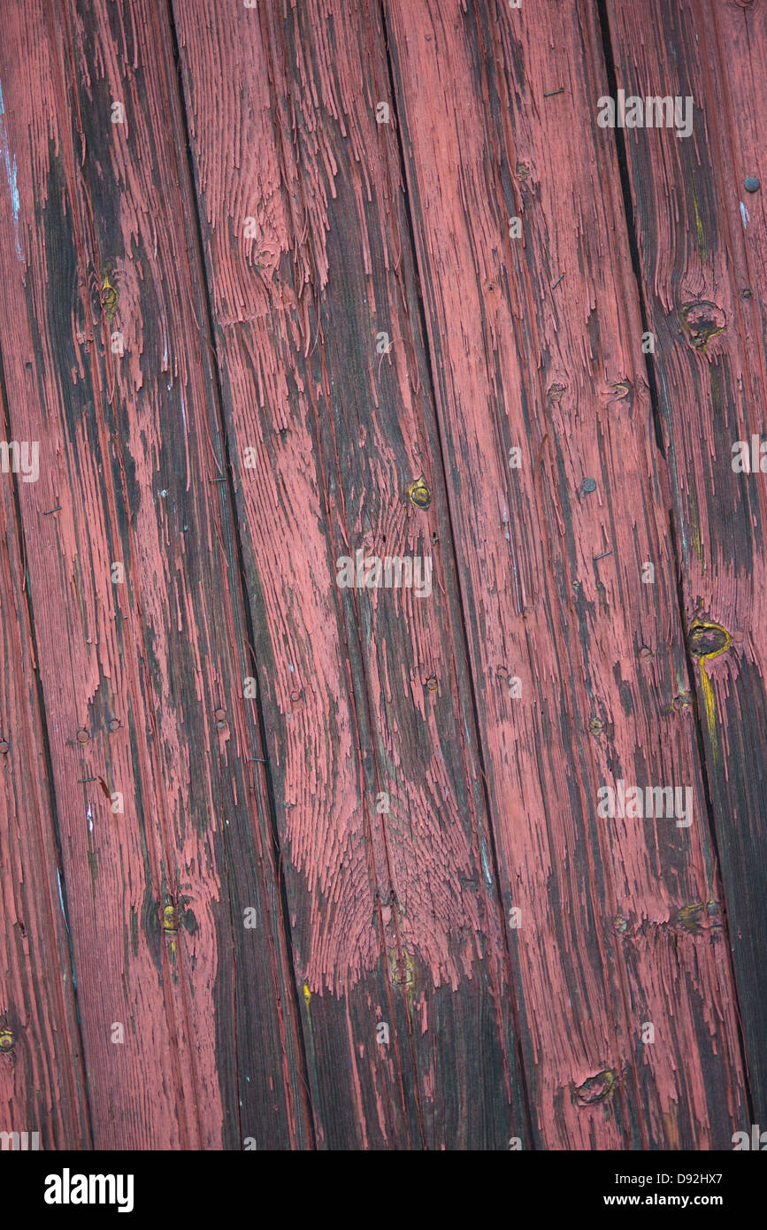 Texture of old red wooden planks Stock Photo - Alamy
