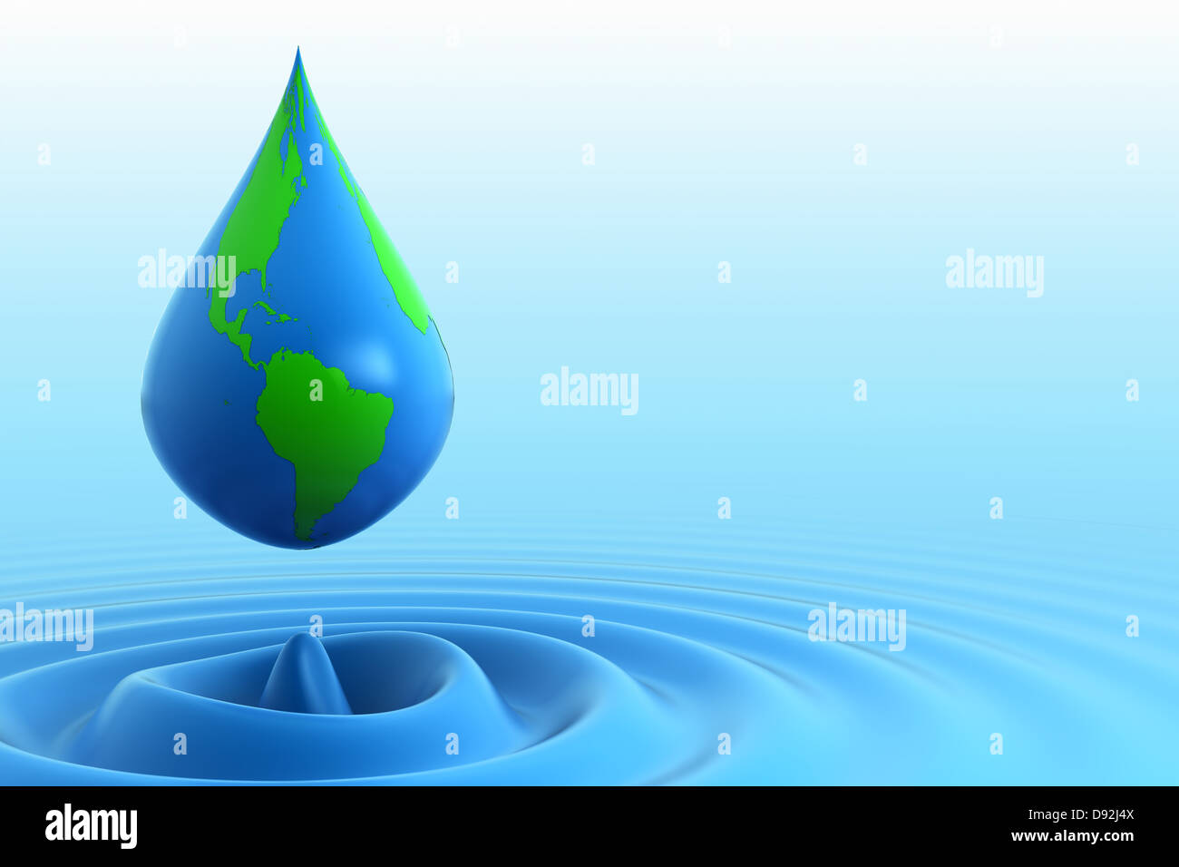 Earth water drop Stock Photo - Alamy