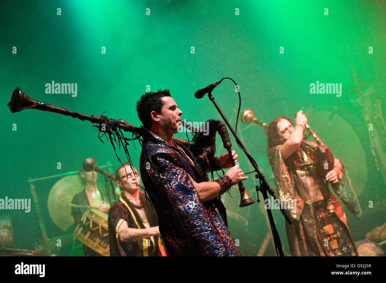 Neo-Medieval rock band called Corvus Corax from Germany performing at ...