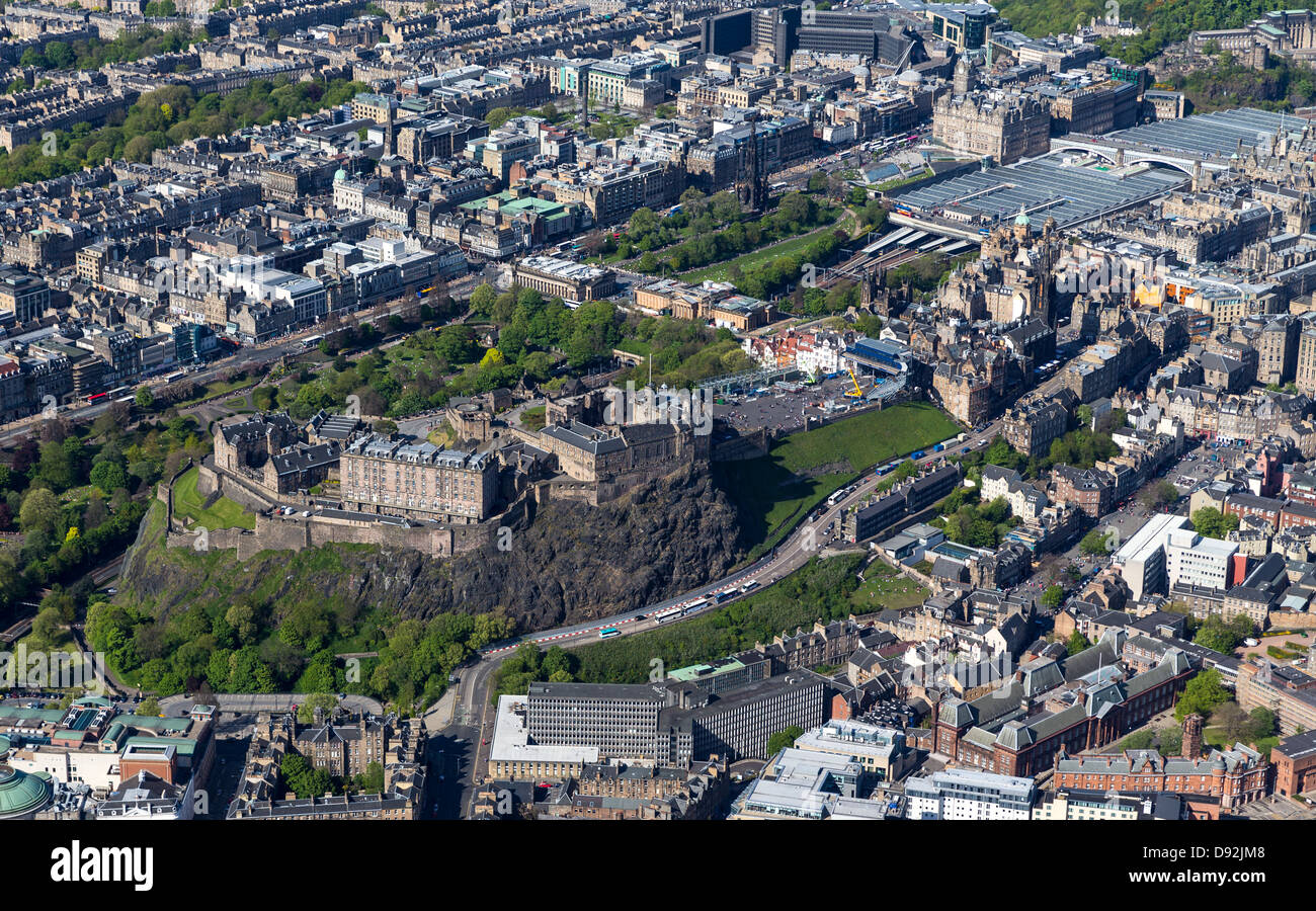 Overhead View Of Edinburgh Castle