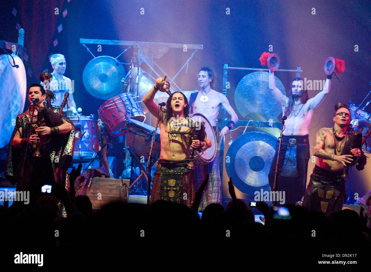 Neo-Medieval rock band called Corvus Corax from Germany performing at ...