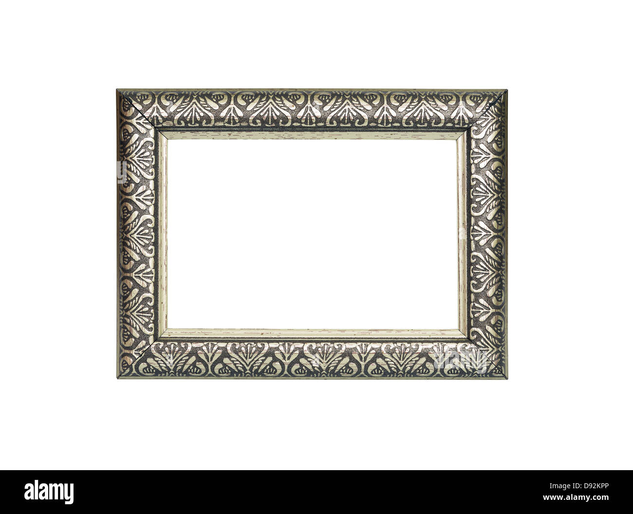 Silver frame isolated on white background with clipping path Stock ...