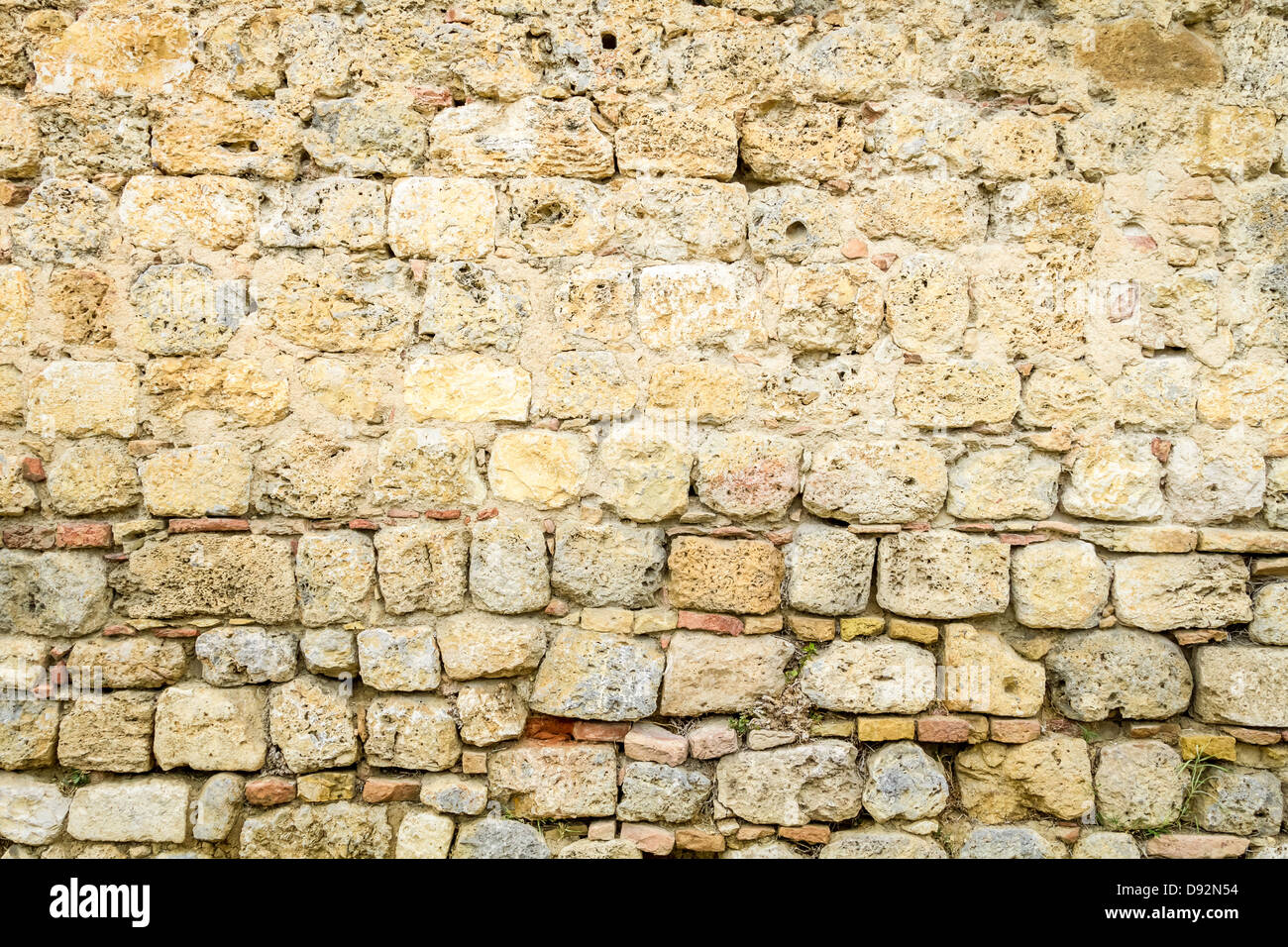 Medieval wall built of stone Stock Photo - Alamy