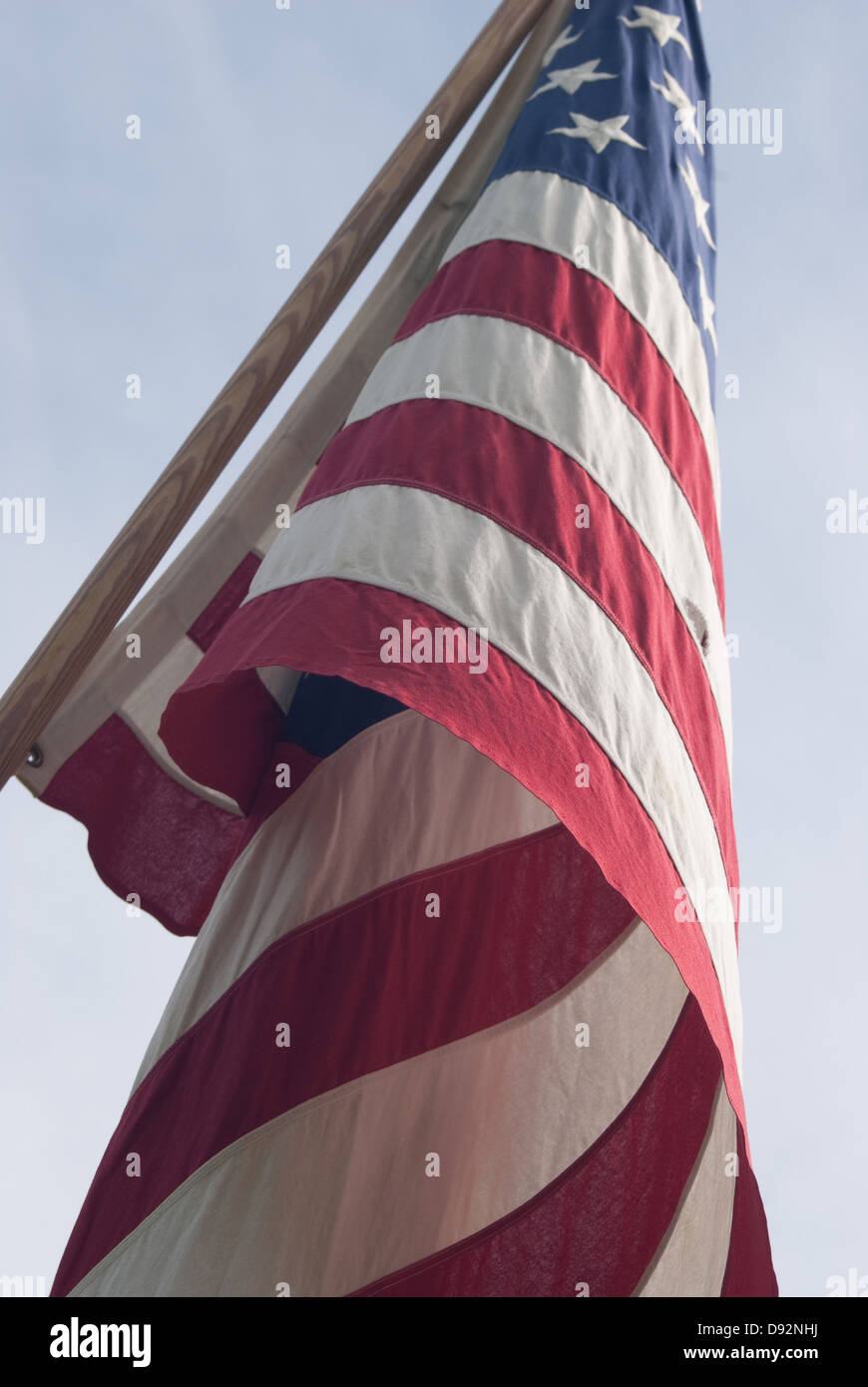 Unique angle of the American flag Stock Photo - Alamy