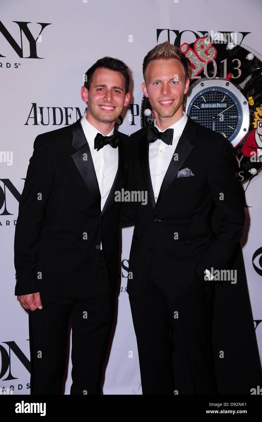 New York, USA. June 9th, 2013. Benj Pasek, Justin Paul at arrivals for ...