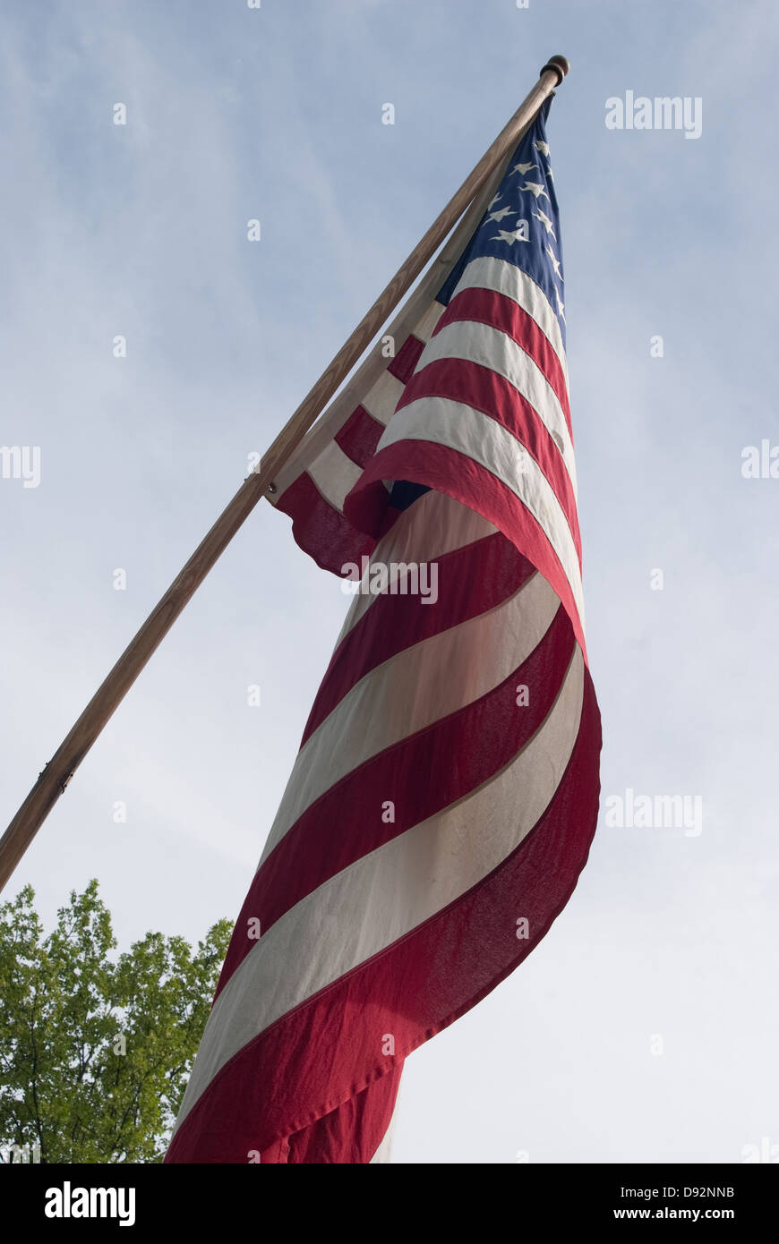 Unique angle of the American flag Stock Photo - Alamy