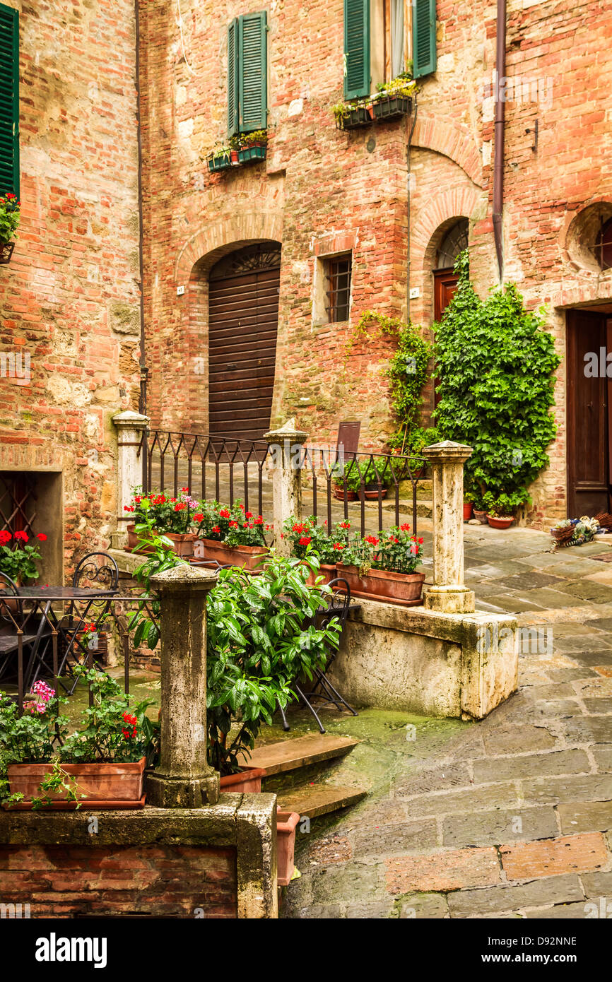 Vintage porch on the street in Italy Stock Photo - Alamy