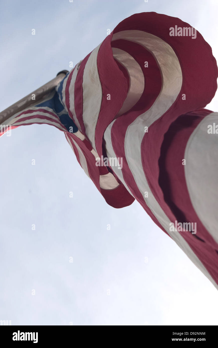 Unique angle of the American flag Stock Photo - Alamy