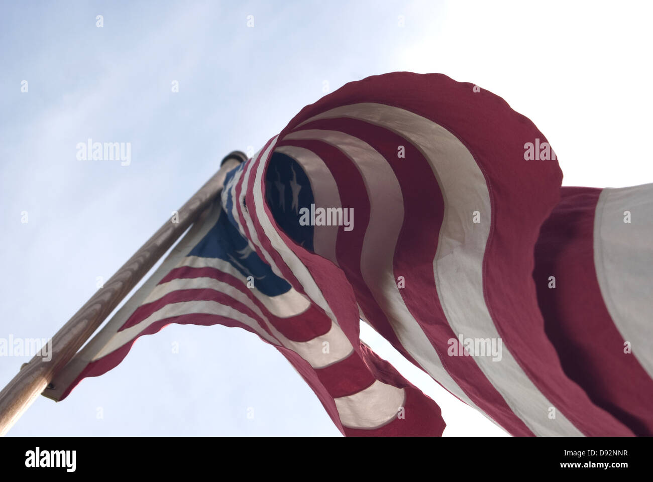 Unique angle of the American flag Stock Photo - Alamy