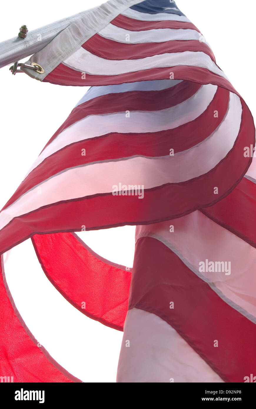 Unique angle of the American flag Stock Photo - Alamy