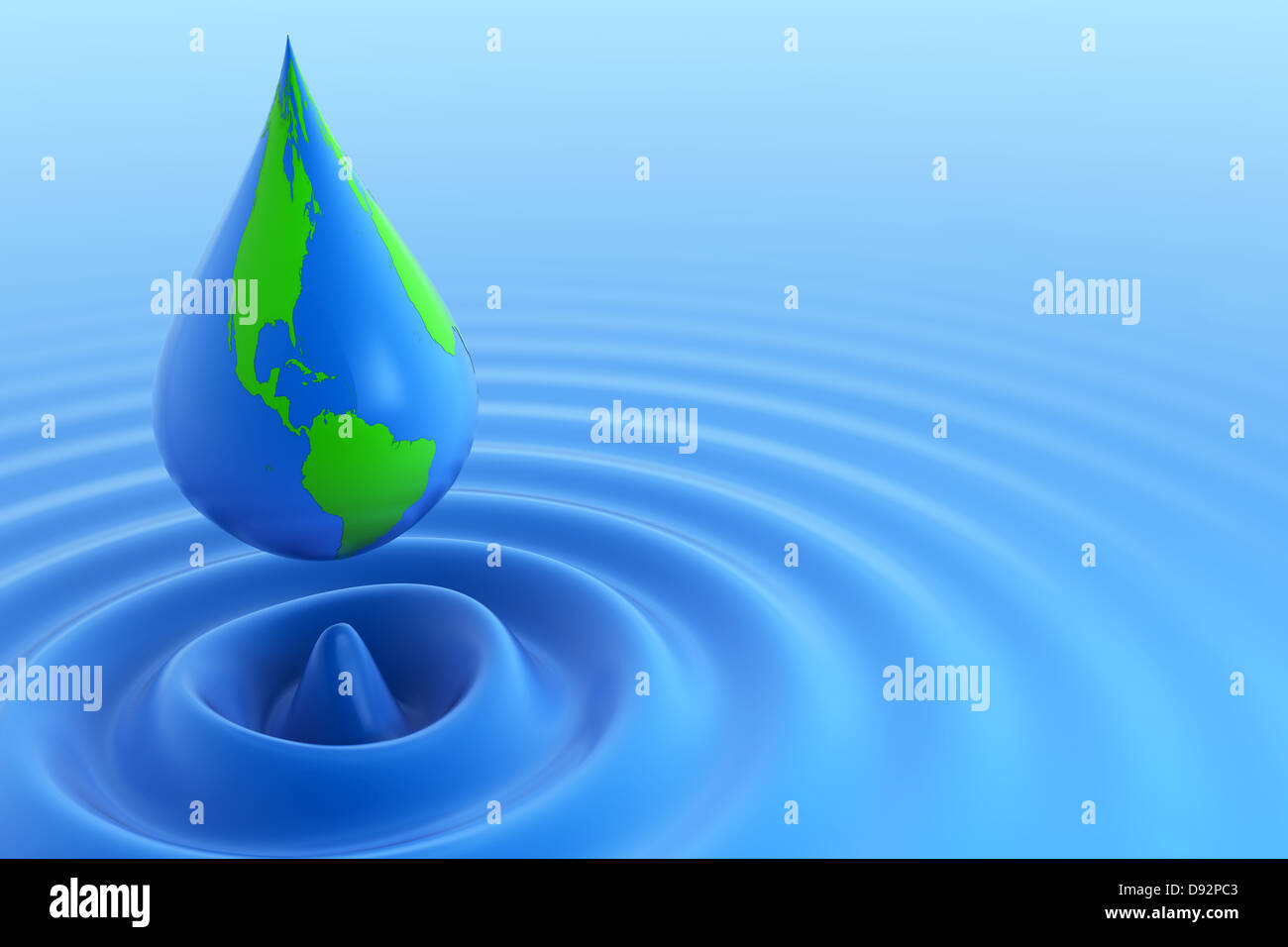 Earth water drop Stock Photo - Alamy