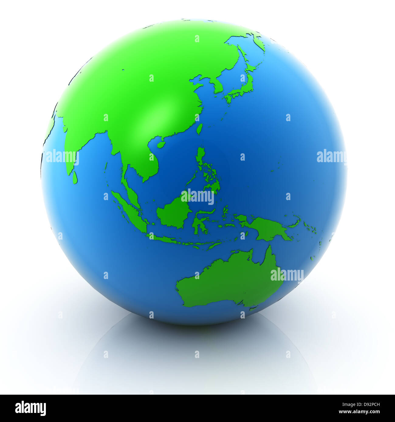 Blue earth globe asia hi-res stock photography and images - Alamy